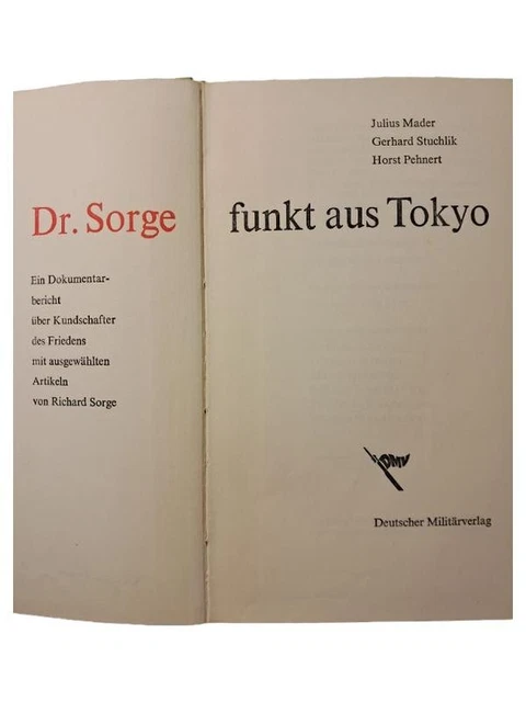 DR. SORGE FUNKT aus Tokyo Livre Documentaire Allemand EUR 13,95 ...