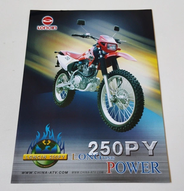 LONCIN 250 PY de 2009 UK Prospectus Catalogue Brochure Moto EUR 9,00 - PicClick FR