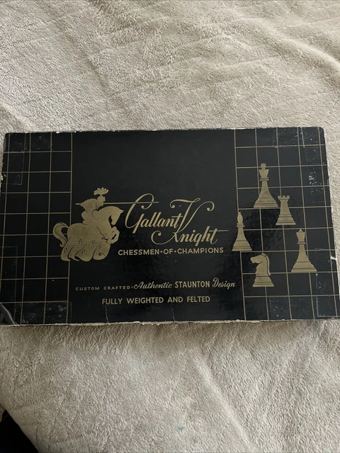 VINTAGE GALLANT KNIGHT Chessmen of Champions Chess Set Complete! $27.47 ...