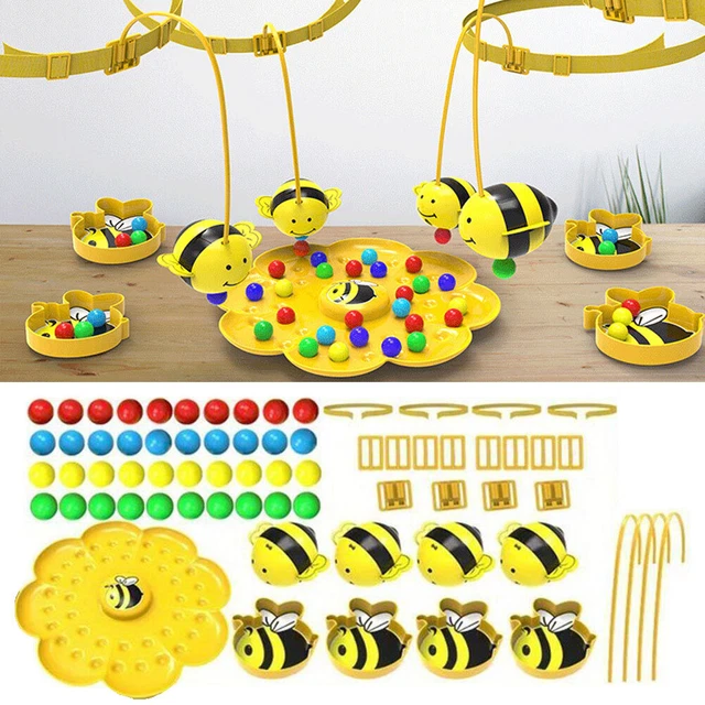 KIDS CLUMSY LITTLE Bumblebee Board Game Bees Eating Fishing Toy Beans ...