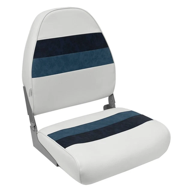 WISE 8WD590-1008 DELUXE Serie Pontoon Piegato Giù Sedile, Bianco / Blu ...