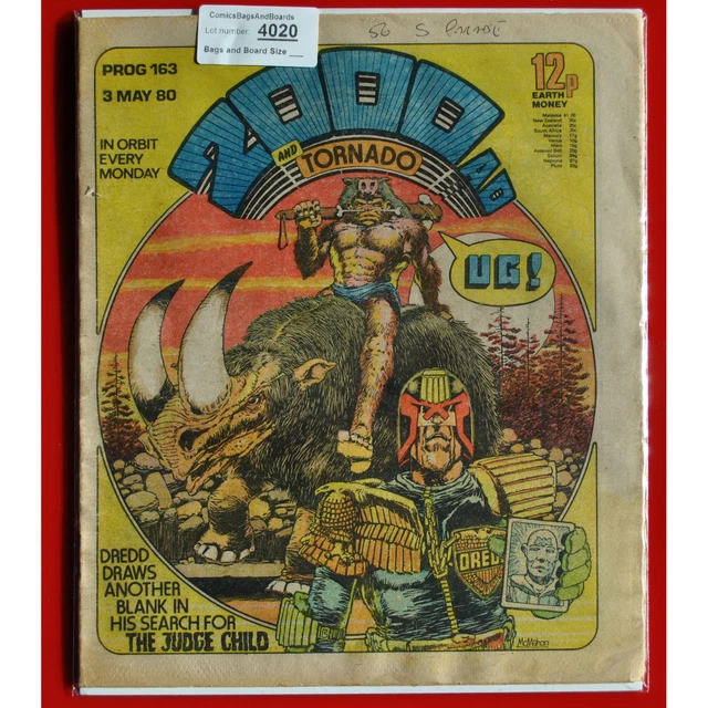 2000AD PROG 163 Judge Dredd Judge Child Tornando Comic 26 4 80 UK 1980 ...