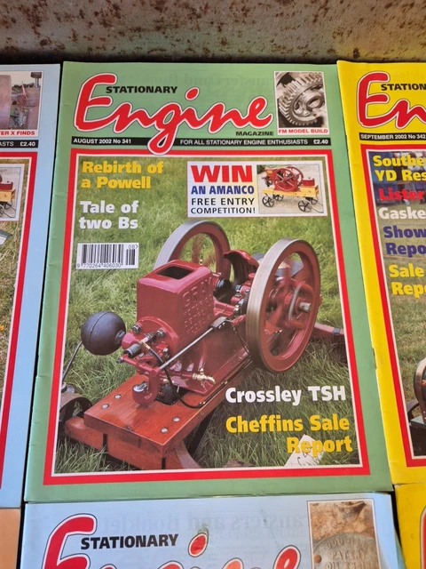 6 X STATIONARY Engine Magazine No's 340,341,332,343,344,345 July - Dec ...
