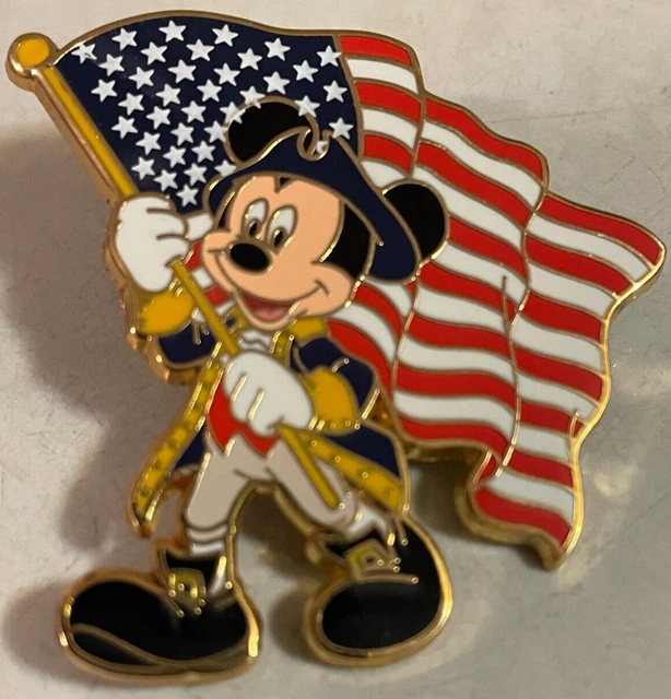 WDW WALT DISNEY World PIN #83710 Mickey Mouse PATRIOTIC FLAG PARADE ...