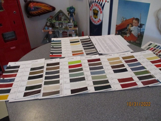 LEYLAND BASF GLASURIT Color Paint Chips Sample Brochure Nos $38.00 ...