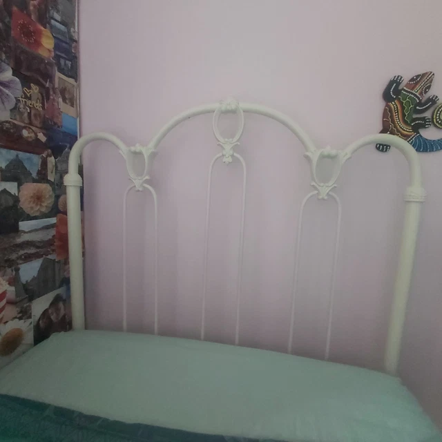 LAURA ASHLEY SINGLE Metal Bed Frame Cream £26.68 - PicClick UK