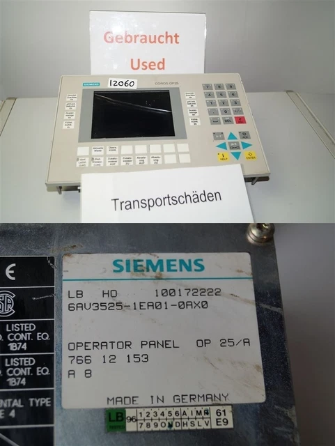 SIEMENS OPÉRATEUR PANNEAU Coros op25 6AV3525-1EA01-0AX0 Verre De Écran ...