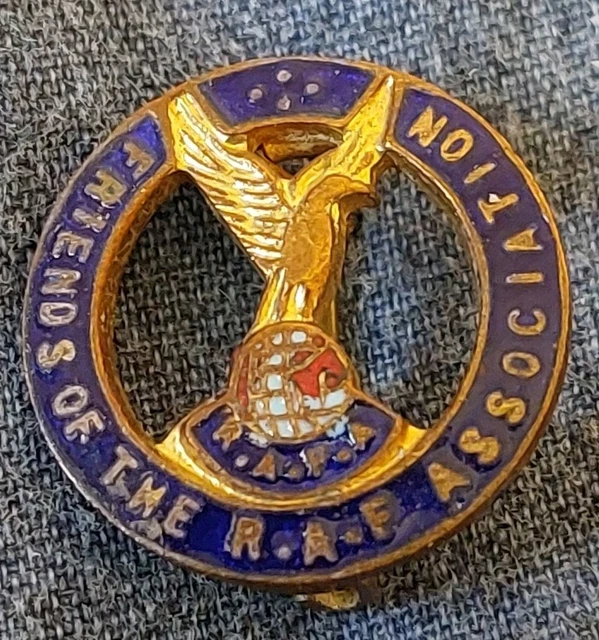 WW2 ERA BRITISH Military Friends Of The RAF Association Vintage Enamel ...