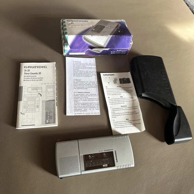 GRUNDIG SH 20 Diktiergerät Aufnahmegerät Stenorette SH20 in OVP - TOP ...