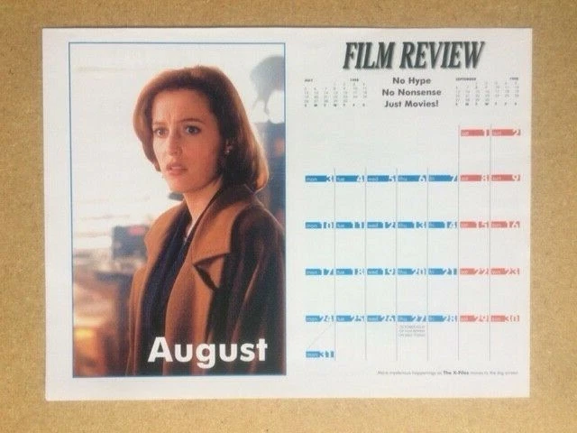 GILLIAN ANDERSON ORIGINAL Vintage Film Review Magazine Calendar Poster ...