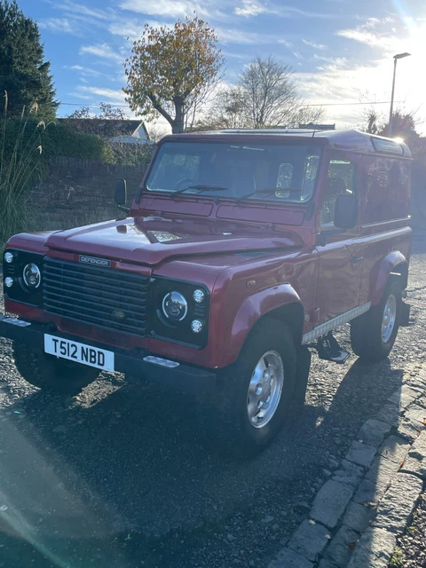LAND ROVER DEFENDER 90 1999 TD5 Manual 2495 Rioja Red 142k 2 owners £ ...