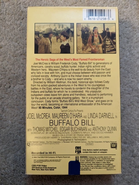 BUFFALO BILL VHS Video US Import NTSC Card Case £3.50 - PicClick UK