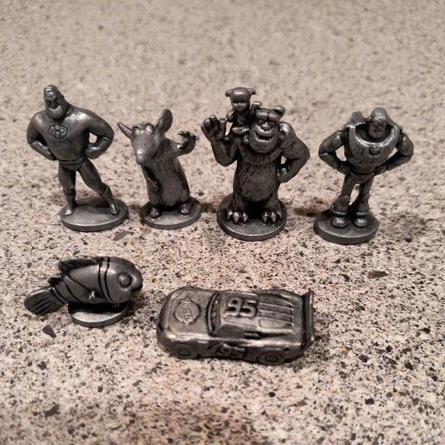 MONOPOLY DISNEY PIXAR 2007 Pewter Tokens Replacement Pieces Movers Nemo ...