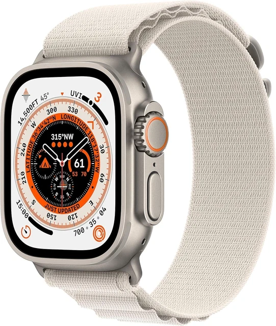 APPLE WATCH ULTRA 1 - LTE 49mm Titanium - Alpine Loop Weiß Armband EUR ...