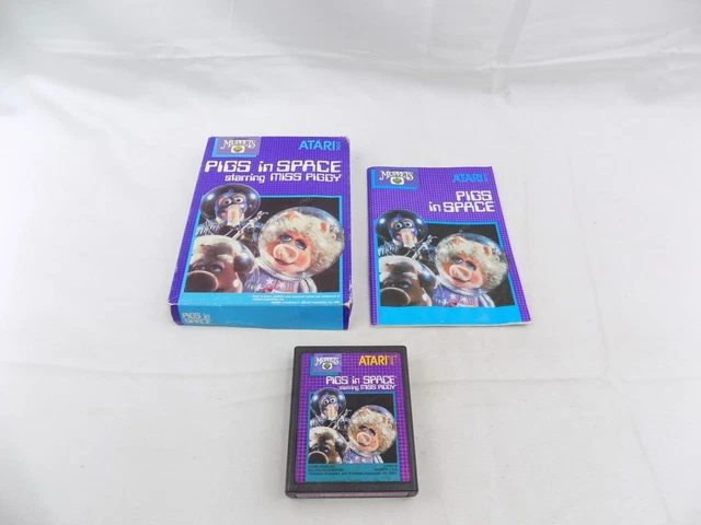 ATARI 2600 BOXED Pigs in Space Starring Miss Piggy Game Cartridge EUR ...