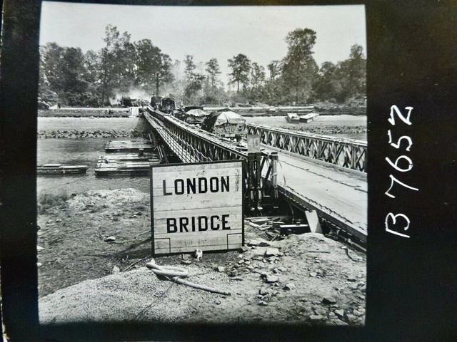 PHOTO ORIGINALE WW2 : D-DAY _ CAEN Orne _ Pont LONDON BRIDGE _ Juillet ...