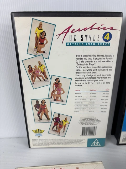 AEROBICS OZ STYLE VHS Aussie Fit VHS Box Out With Sugar Ray Leonard VHS ...