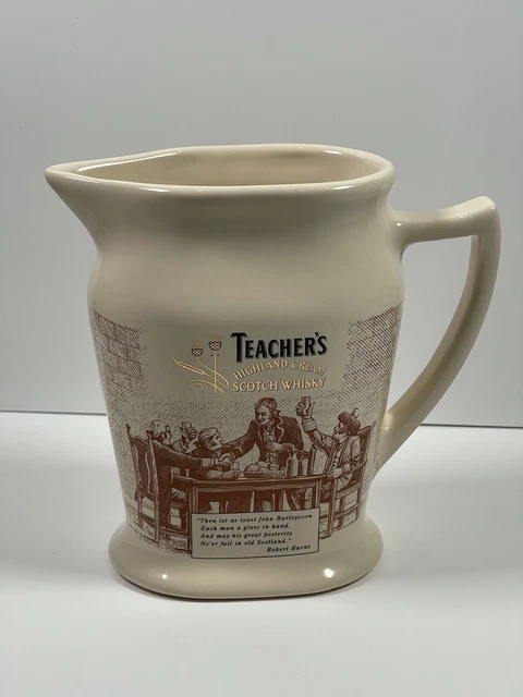 SEATON POTTERY TEACHERS Highland Cream Scotch Whisky Jug With Robert ...