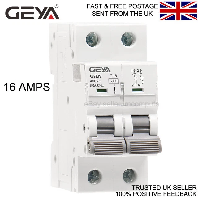 DC 2P MINI Circuit Breaker Solar MCB Double Pole Fuse Offgrid GEYA UK ...