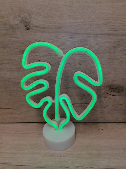 GREEN LED LEAF Neon Light Battery Operated £7.00 - PicClick UK