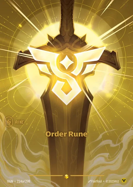 RIFTBOUND TCG - Origins - Order Rune (Alternate Art) #214a Foil £17.67 ...