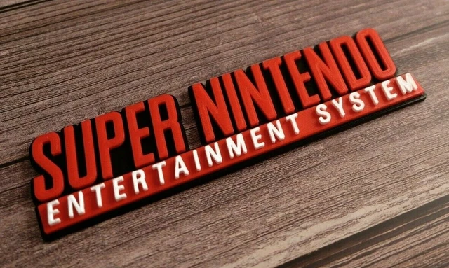 AFFICHAGE DU LOGO SNES Super Nintendo 3D Print Stand Entertainment Game ...