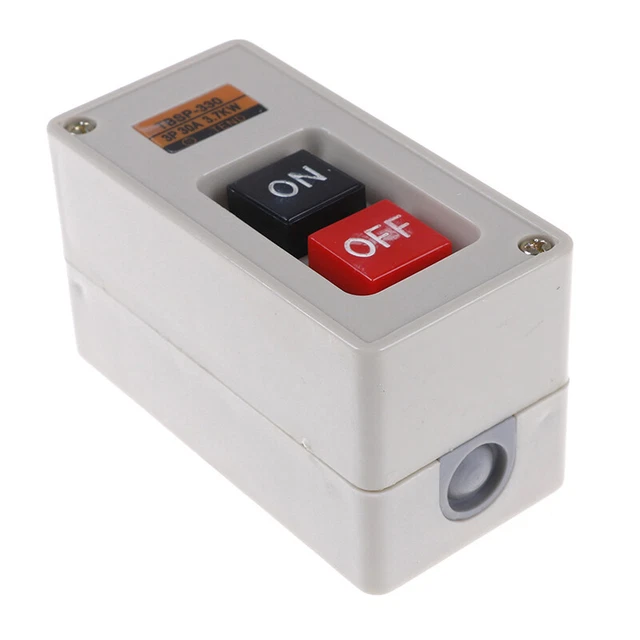 TBSP-330 3 PHASE 3.7Kw 30A power push button switch station on/off lock tend' $16.58 - PicClick AU