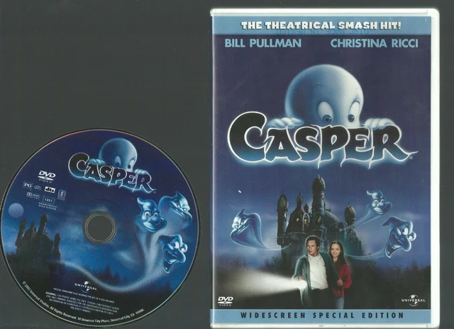CASPER (DVD, 1995) Bill Pullman Christina Ricci Family Disc & Cover Art ...