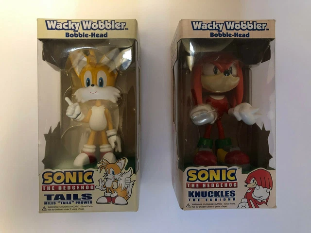 FUNKO WACKY WOBBLER Bobble Head Miles "Tails" Prower & Knuckles the ...
