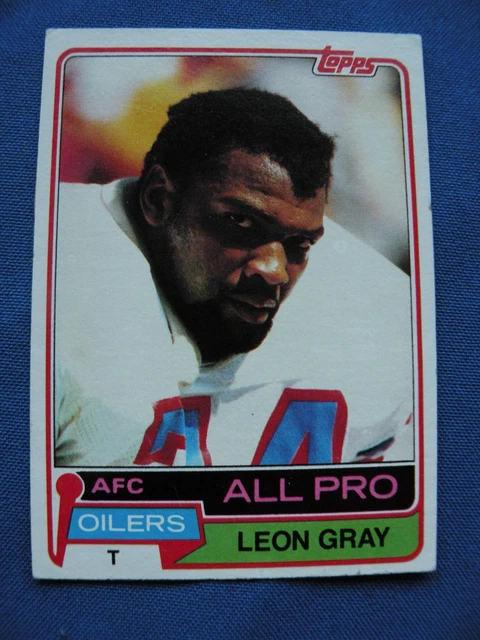 1981 TOPPS ALL Pro Leon Gray Oilers carte #30 Football NFL 1 $ S&H EUR ...