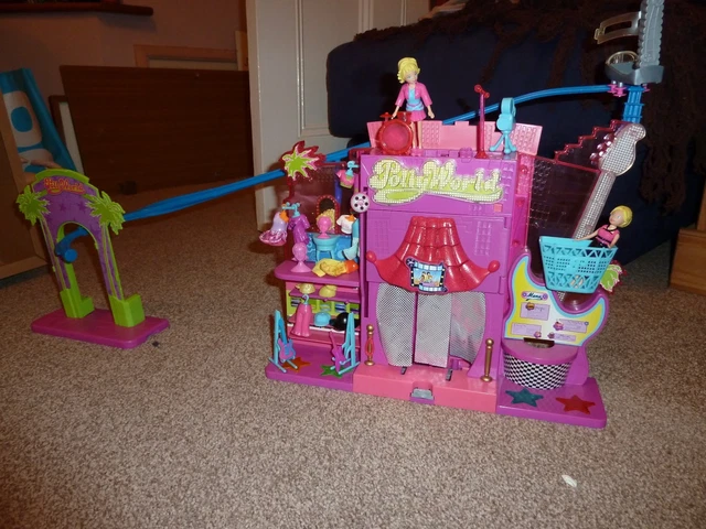 POLLY POCKET WORLD Rock Concert Stage And Roller Coaster £2.99 ...