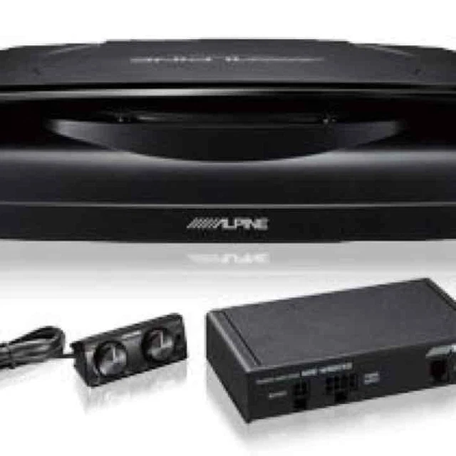 ALPINE 20CM CAISSON de Basse 150W Slim Front-Load avec Télécommande Usé ...
