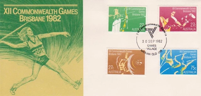 AUSTRALIA 1982 XII Commonwealth Games Brisbane 1982 Fdc (Nathan Qld ...