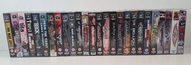 HUGE 26X WWF WWE WCW ECW VHS Wrestling Tape Collection! Divas, PPVs ...