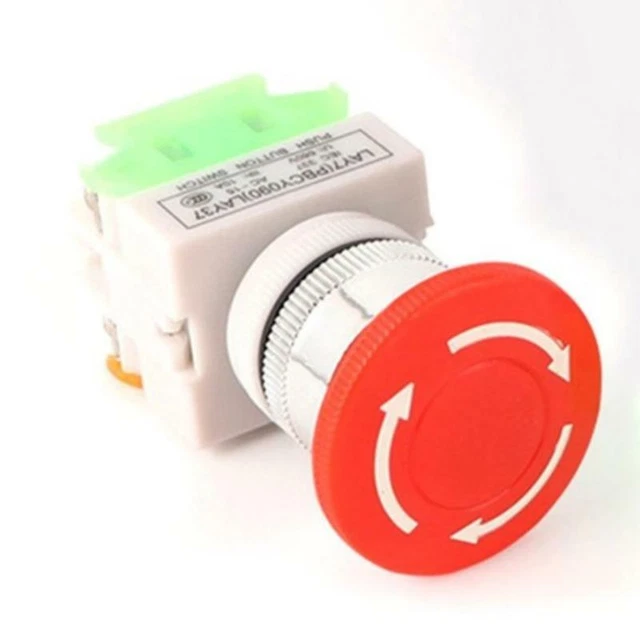 EMERGENCY STOP PUSH Button Switch AC 660V 10A Switch Lift Latching Self ...