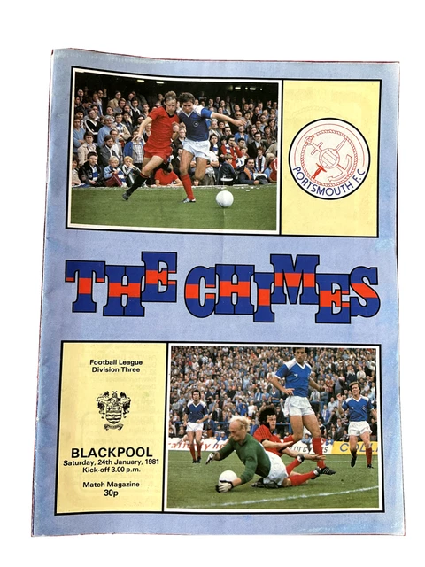 PORTSMOUTH FC FOOTBALL Pompey Chimes 1981 9x Official Programmes ...