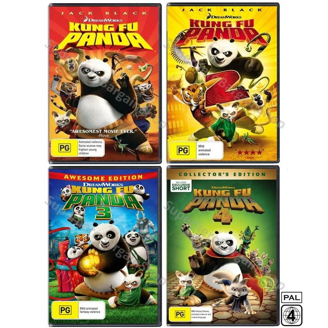KUNG FU PANDA | 4-Movie Collection (DVD 4-Disc) PAL Region 4 (Jack ...