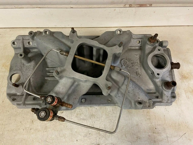 OLD SCHOOL EDELBROCK 2910 Scorpion Bbc Big Block Chevy Intake Manifold ...
