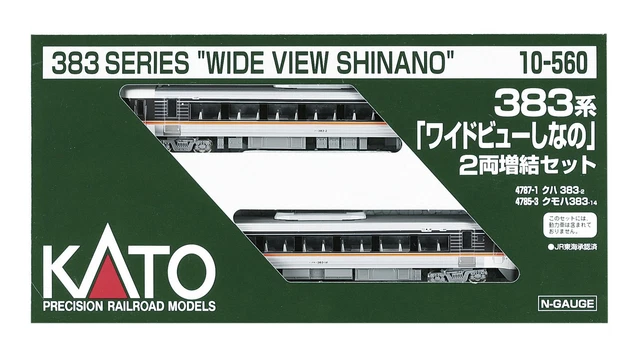 KATO N GAUGE 383 Series Wide View Shinano Additional 2-Car Set 10-560 Railway Mo £67.92 ...