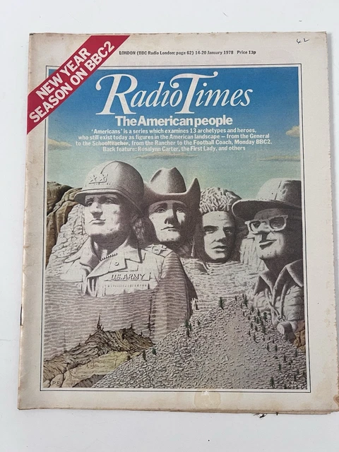 RADIO TIMES MAGAZINE 14–20 Jan 1978 The American People BBC2 New Year ...