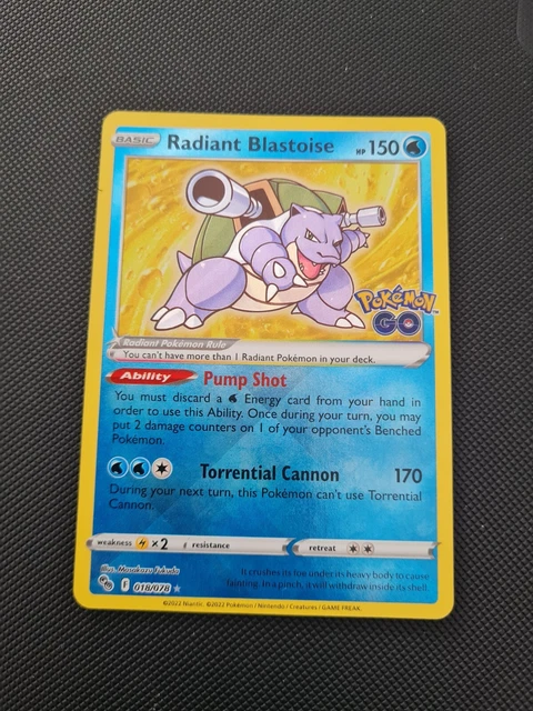 CARTE POKÉMON - Radiant Blastoise Pokemon Go 018/078 Holo - comme neuf ...