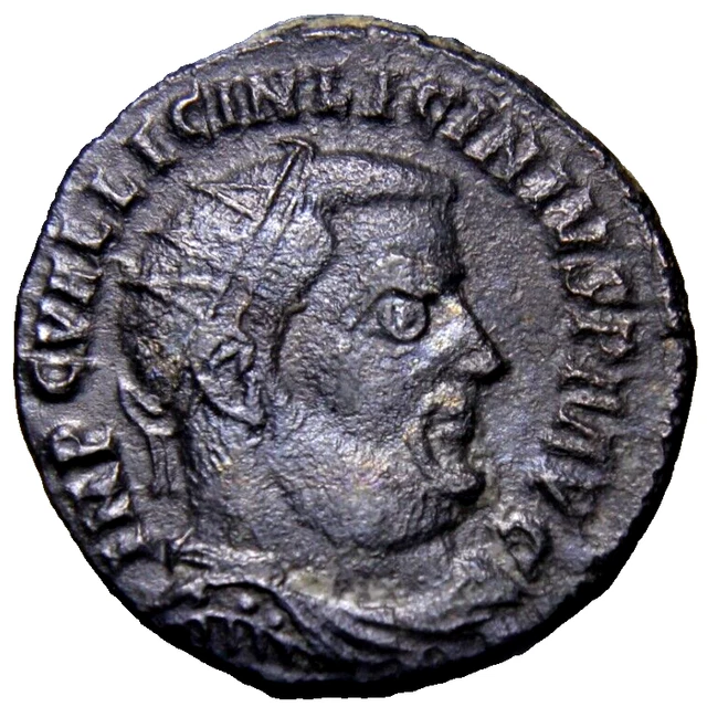 MS AND SILVERED ROMAN EMPIRE: Licinius I, 308-324 AD, AR follis Roman ...