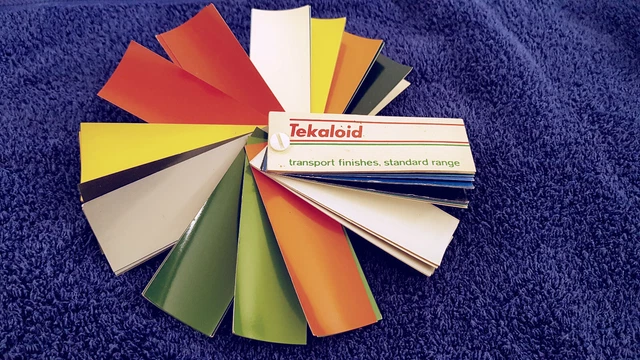 VINTAGE TEKALOID PAINT Colour Chart Fan Deck £10.00 - PicClick UK