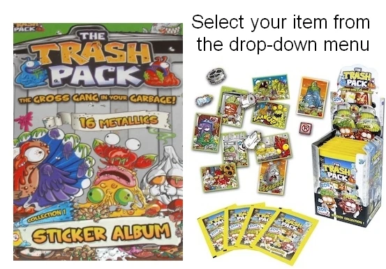 THE TRASH PACK Sticker Collection - Select Item - The Gross Gang In ...