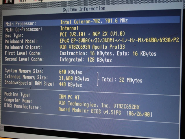 EPOX EP-3VBA+ SOCKET PGA 370 Motherboard AGP PCI ISA audio VIA Apollo ...