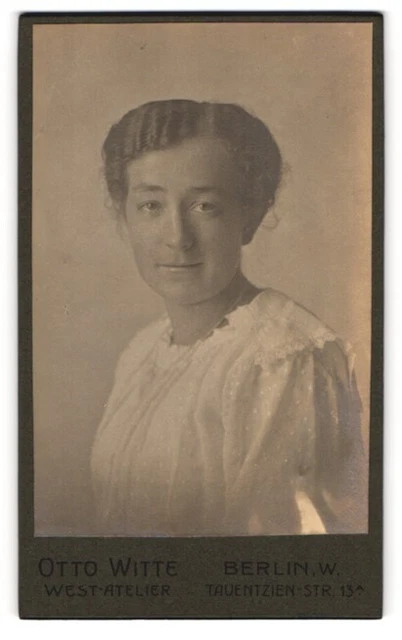 FOTOGRAFIA OTTO WITTE, Berlino-W, ritratto giovane donna Selma Schlegel ...