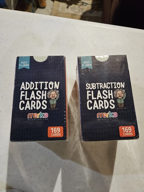 MERKA EDUCATIONAL MATH Flash Cards Addition & Subtraction 169 cards In ...