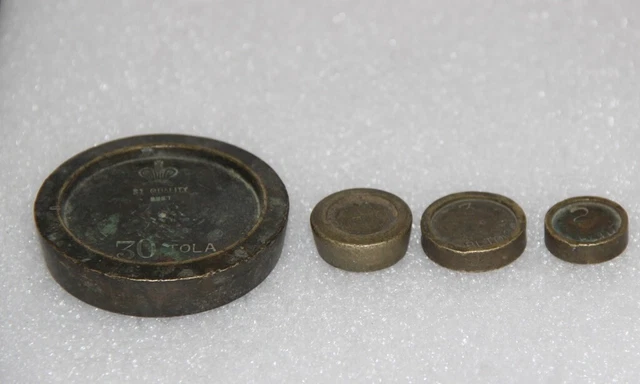 1900'S VINTAGE OLD Brass Goldsmith Gold Measuring Weights Old Original ...