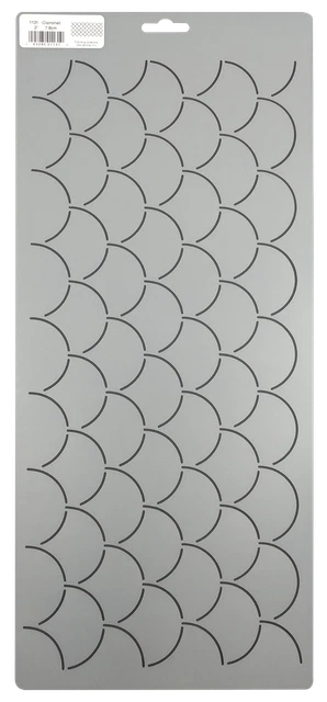 QUILTING STENCIL CLAMSHELL Quilt Pattern Background 2" Scallop Quilters Template EUR 8,84 ...