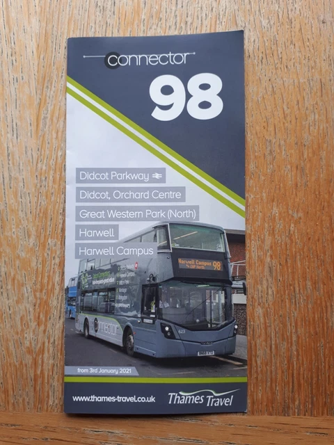 THAMES TRAVEL: CONNECTOR route 98 Didcot-Harwell bus timetable January ...